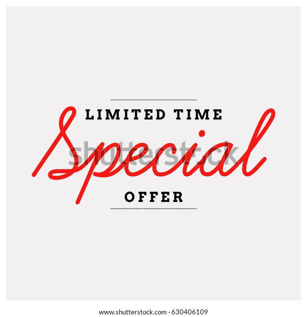 Limited Time Special Offer Stock Vector (Royalty Free) 630406109 ...