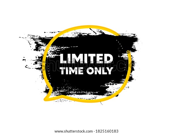 Limited Time Symbol Paint Brush Stroke Stock Vector (Royalty Free ...