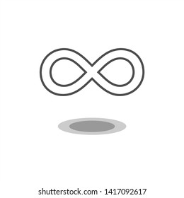 Limitless Sign Icon Infinity Symbol Outline Stock Vector (Royalty Free ...