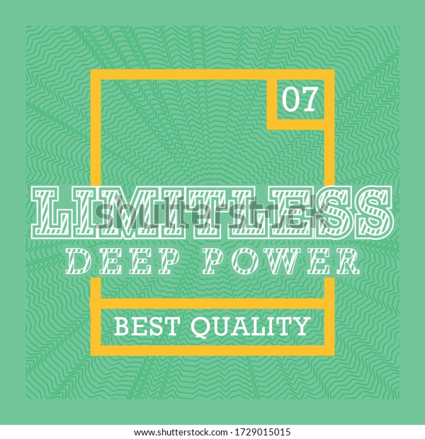 Limitless Typography Graphic Design Tshirt Print Stock Vector (Royalty ...