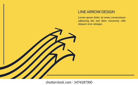 Line Arrow Design Concept Simple Minimalist Stock Vector (Royalty Free ...