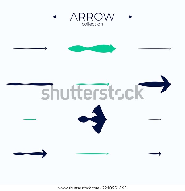 Line Arrow Icon Set Smooth Arrow Stock Vector (Royalty Free) 2210551865 | Shutterstock