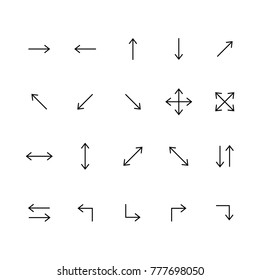 Line Art Arrows Set Icon Vector Stock Vector (Royalty Free) 777698050 ...