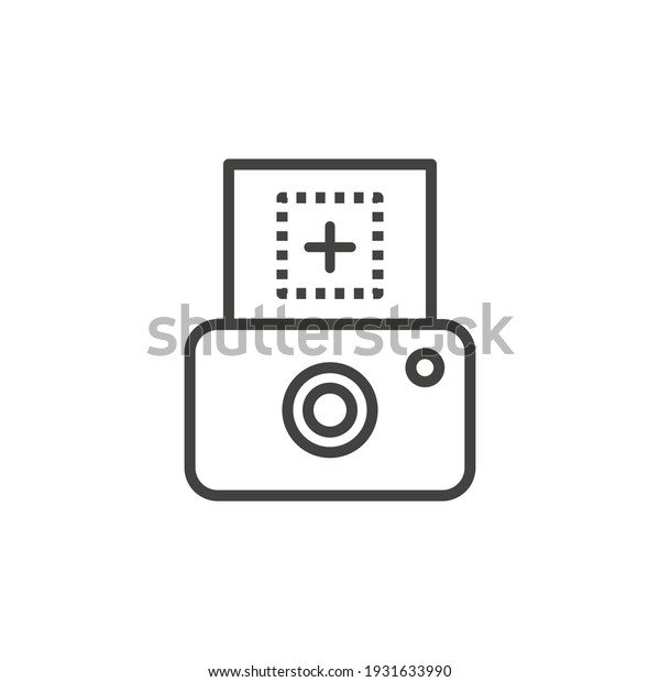 Line Art Camera Icon Takes Picture Stock Vector (Royalty Free ...
