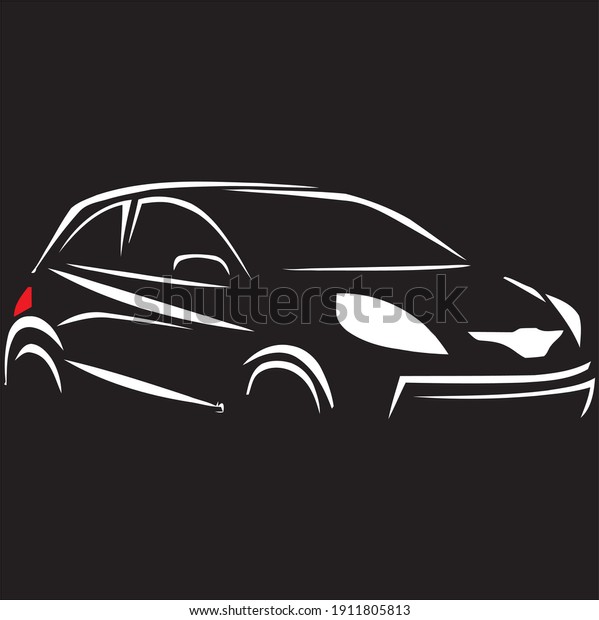 Line Art Car Design Stock Vector (Royalty Free) 1911805813 | Shutterstock