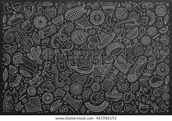 Line Art Chalkboard Vector Hand Drawn Stock Vector (Royalty Free ...