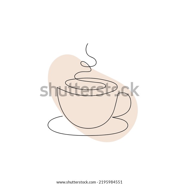 Line Art Cup Coffee Continuous Line Stock Vector (Royalty Free ...