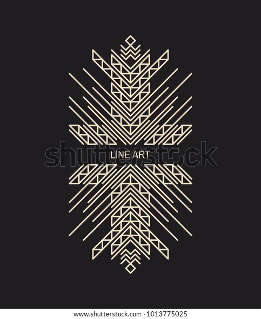 Line Art Design Invitation Poster Badge Stock Vector (Royalty Free ...