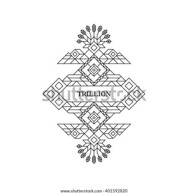 Line Art Design Invitations Posters Badges Stock Vector (Royalty Free ...