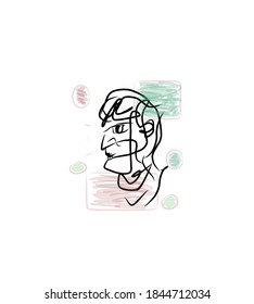Line Art Design Simple Colour Stock Vector (Royalty Free) 1844712034 ...