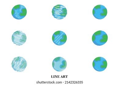 Line Art Earth Abstract Background Texture Stock Vector (Royalty Free ...