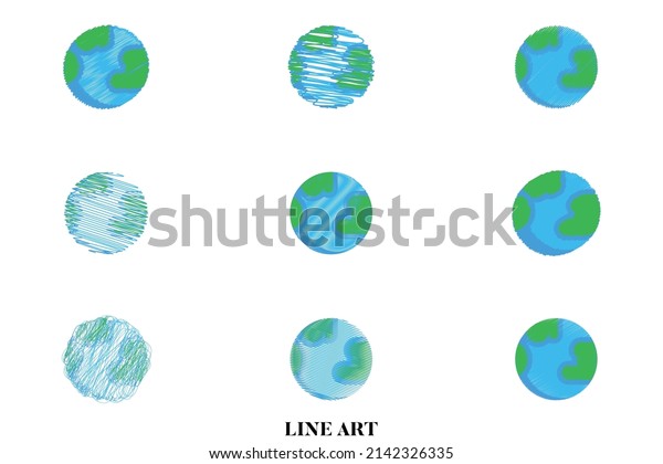 Line Art Earth Abstract Background Texture Stock Vector (Royalty Free ...