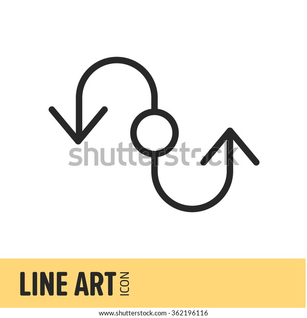 Line Art Icon Redirect Stock Vector (Royalty Free) 362196116 | Shutterstock