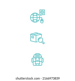 Line Art Icon Set Logo Design Stock Vector (Royalty Free) 2166973839 ...