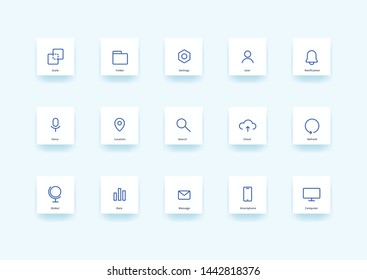 Line Art Icons Set Vector Illustration Stock Vector (Royalty Free ...
