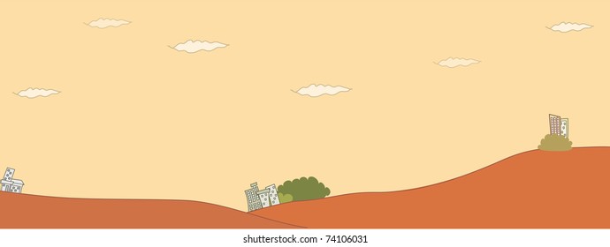 Line Art Landscape Stock Vector (Royalty Free) 74106031 | Shutterstock