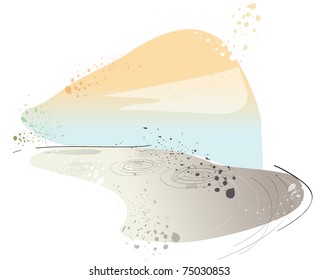 Line Art Landscape Stock Vector (Royalty Free) 75030853 | Shutterstock