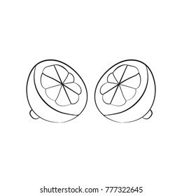 Line Art Lemon Stock Vector (Royalty Free) 777322645 | Shutterstock