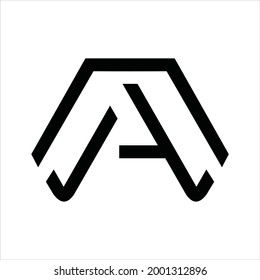 Line Art Letter Initial Logo Vector Stock Vector (Royalty Free ...