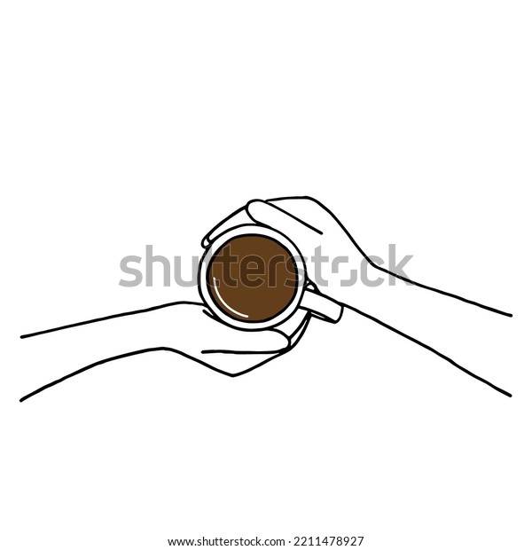 Line Art Minimal Couple Hands Holding Stock Vector (Royalty Free ...