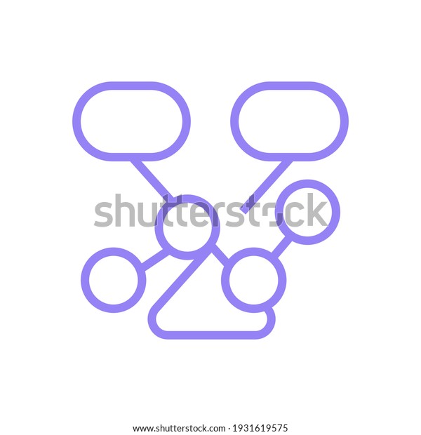 Line Art Network Messy Flowchart Icon: เวกเตอร์สต็อก (ปลอดค่าลิขสิทธิ์ ...