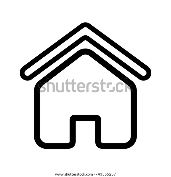 Line Art Out Line House Vector Stock Vector (Royalty Free) 743555257 ...