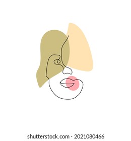 Line Art Portrait Abstract Faces Abstract Stock Vector (Royalty Free ...