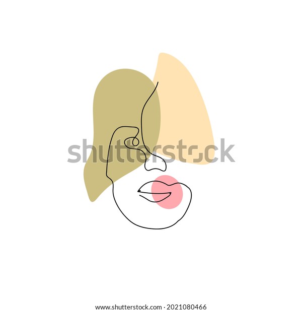 Line Art Portrait Abstract Faces Abstract Stock Vector (Royalty Free ...