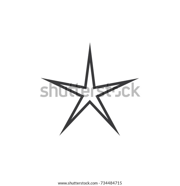 Line Art Star Icon Stock Vector (Royalty Free) 734484715 | Shutterstock