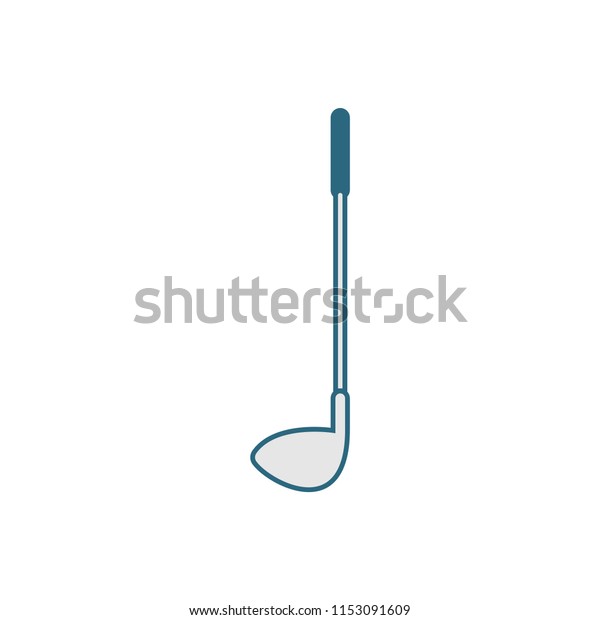 Line Art Style Golf Bat Icon Stock Vector (Royalty Free) 1153091609 ...