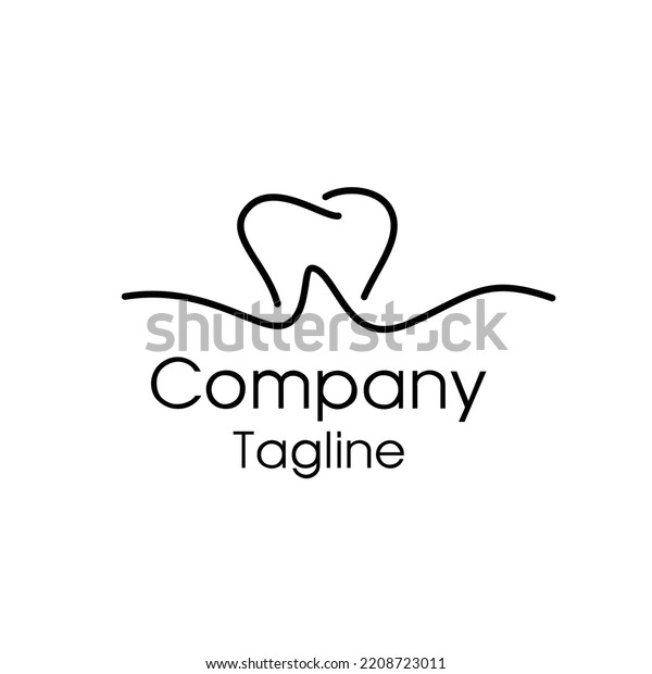Line Art Teeth Logo Modern Unique Stock Vector (Royalty Free ...