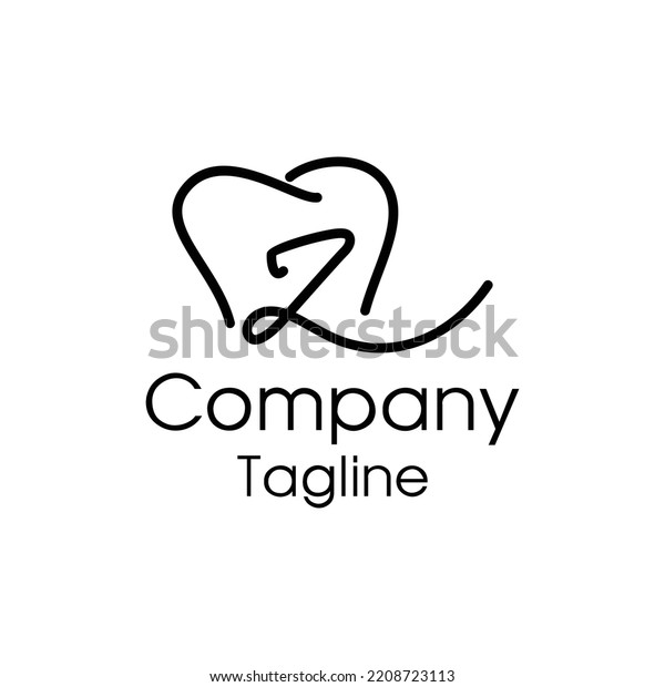 Line Art Teeth Logo Modern Unique Stock Vector (Royalty Free ...