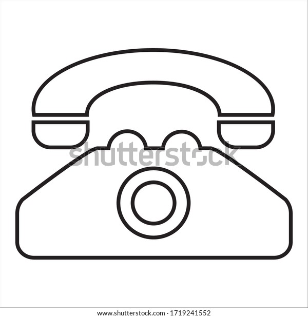 Line Art Telephone Vector Illustration Telephone: เวกเตอร์สต็อก (ปลอด ...