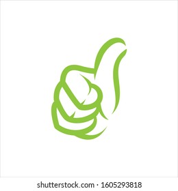 Line Art Thumbs Logo Template Stock Vector (Royalty Free) 1605293818 ...