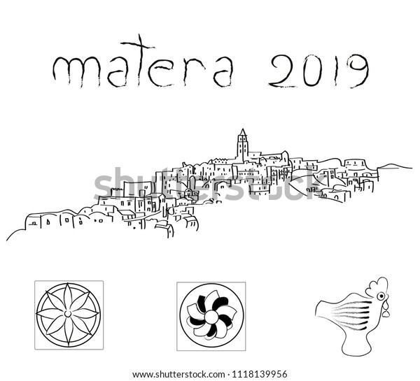 Line Art Vector Matera 2019 Stock Vector (Royalty Free) 1118139956 ...