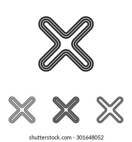 Line Cancel Logo Design Set Stock Vector (Royalty Free) 301648052 ...