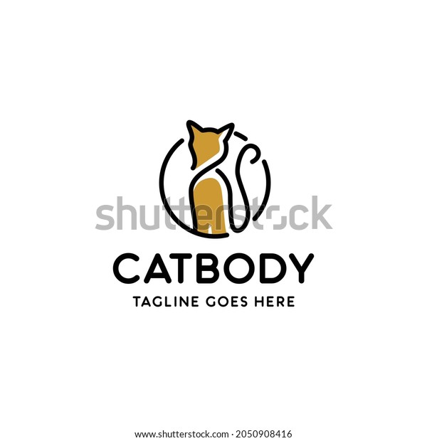 Line Cat Body Logo Icon Vector Stock Vector (Royalty Free) 2050908416 ...