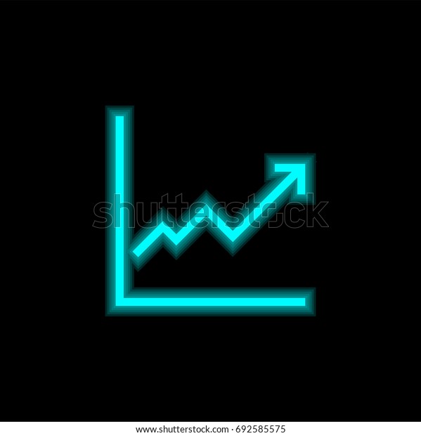 Line Chart Blue Glowing Neon Ui Stock Vector (Royalty Free) 692585575 ...