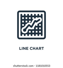 Line Chart Icon Black Filled Vector Stock Vector (Royalty Free ...