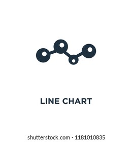 Line Chart Icon Black Filled Vector Stock Vector (Royalty Free ...