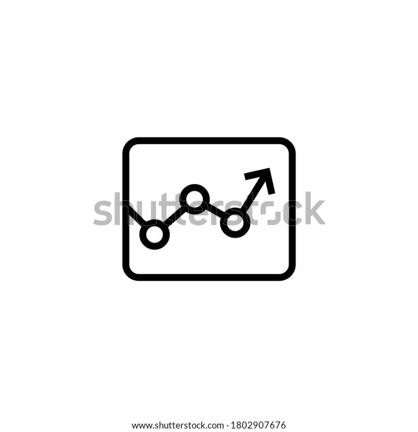 Line Chart Icon Black Line Style Stock Vector (Royalty Free) 1802907676 ...