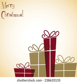 Line Christmas Presents Vector Format Stock Vector (Royalty Free ...