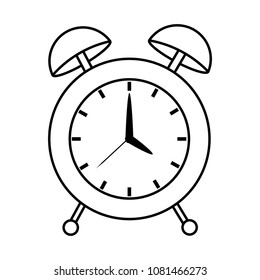 Line Circle Desk Clock Object Design Stock Vector (Royalty Free ...