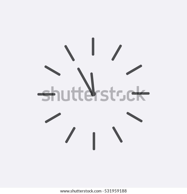 Line Clock Icon Outline Time Vector Stock Vector (Royalty Free) 531959188