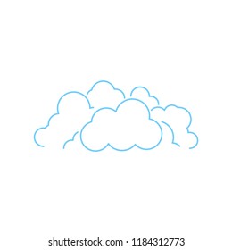 Line Cloud Illustration Stock Vector (Royalty Free) 1184312773 ...