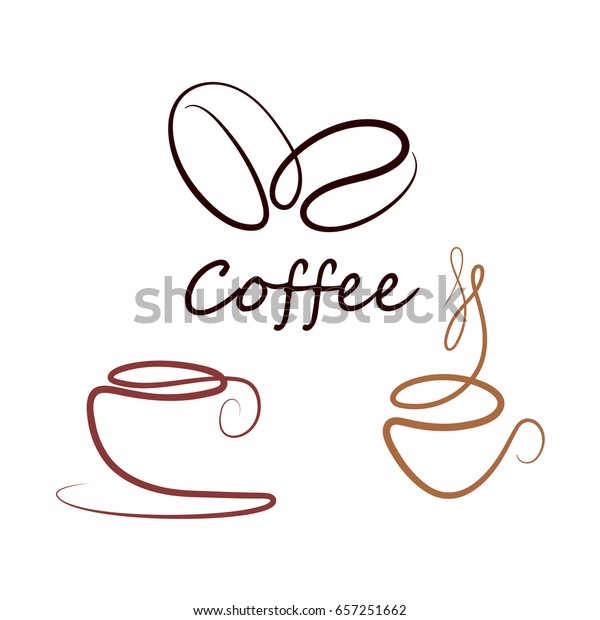 Line Coffee Cup Designhand Drawn Minimalistic Stock Vector (Royalty ...
