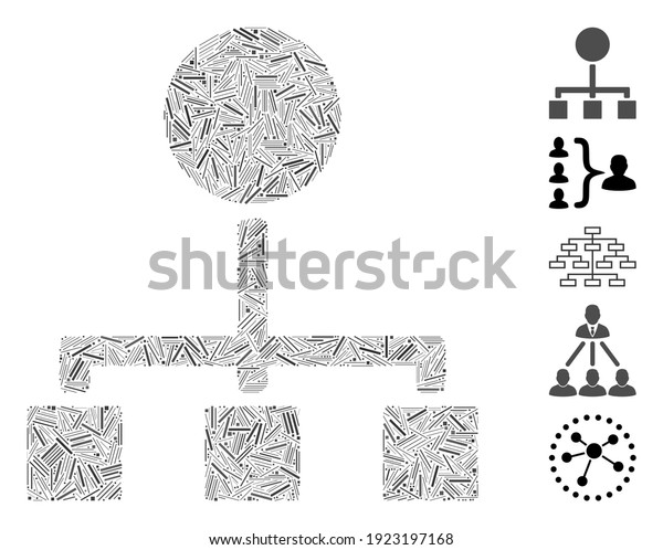 Line Collage Based On Hierarchy Icon Stock Vector (Royalty Free ...