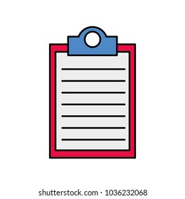 Line Color Check List Document Note Stock Vector (Royalty Free ...