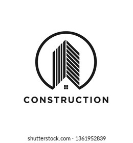 Line Construction Logo Stock Vector (Royalty Free) 1361952839 ...