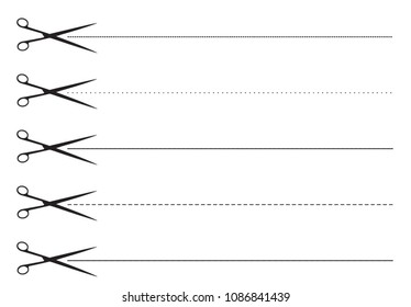Line Cutting Vector Illustration Stock Vector (Royalty Free) 1086841439
